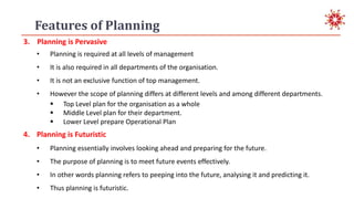 Concept and Features of Planning | PPTX