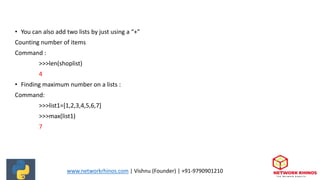 1. basics of python | PPT