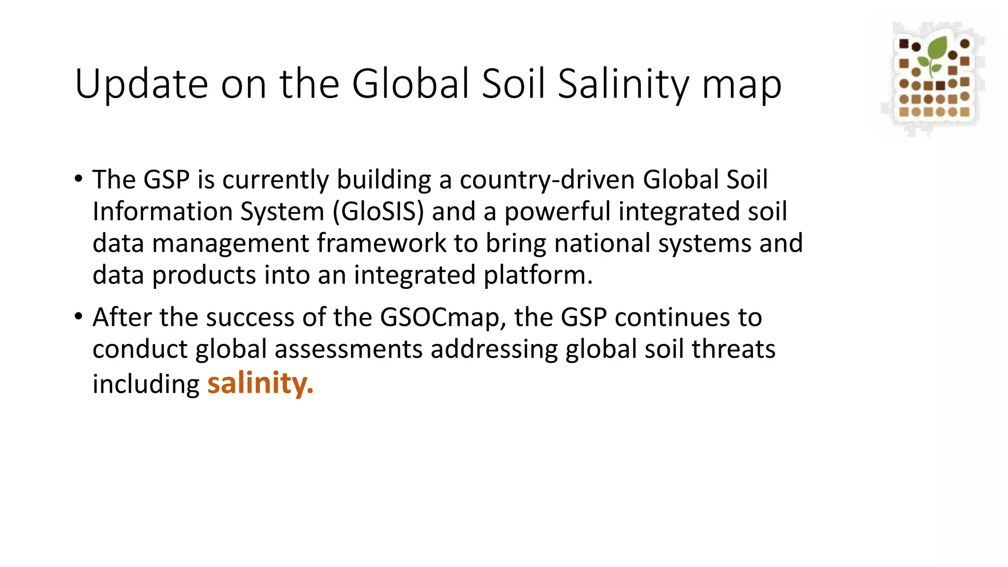 International Network on Salt-Affected Soils (INSAS) and salinity ...