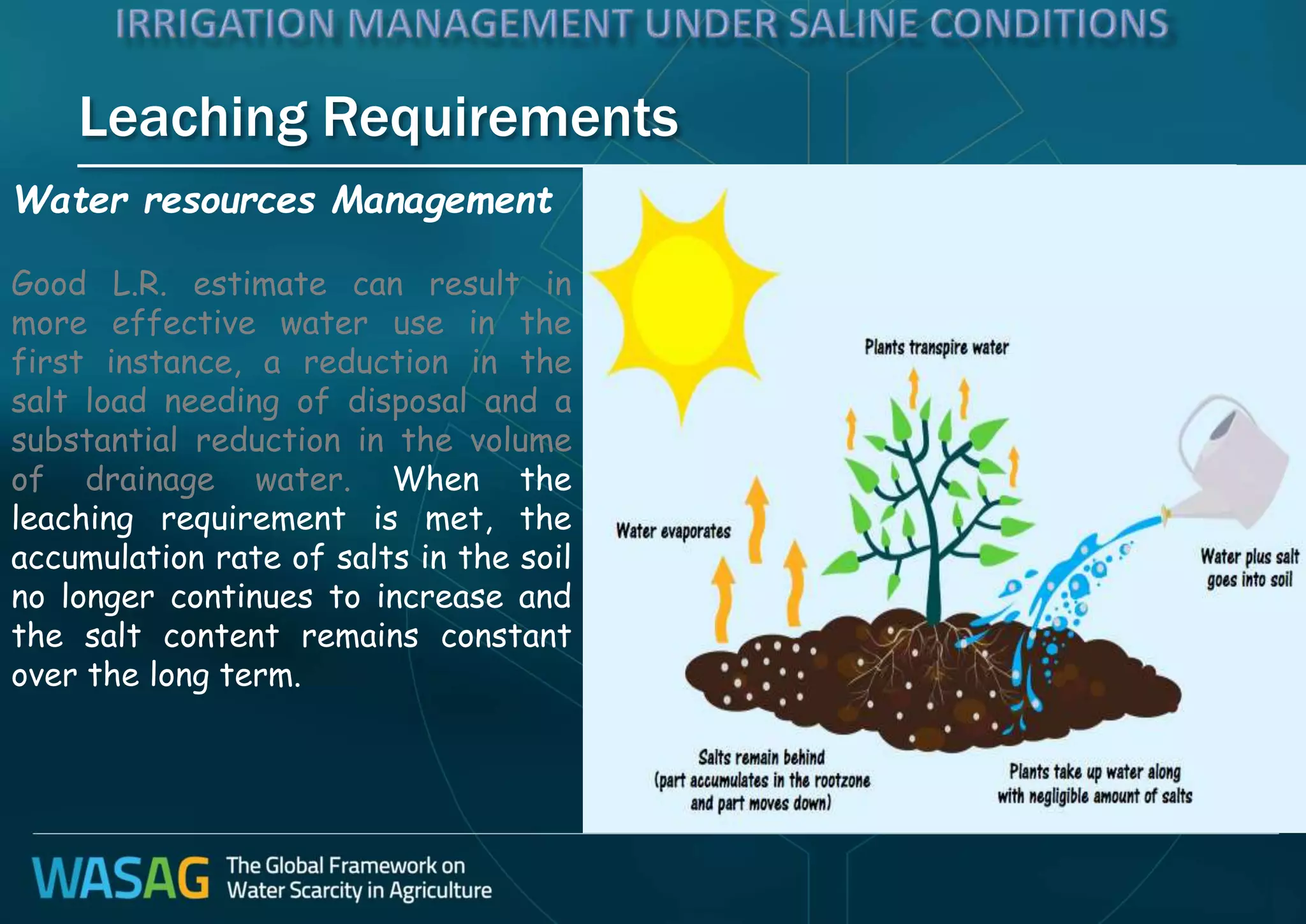 Irrigation management under saline conditions | PPTX
