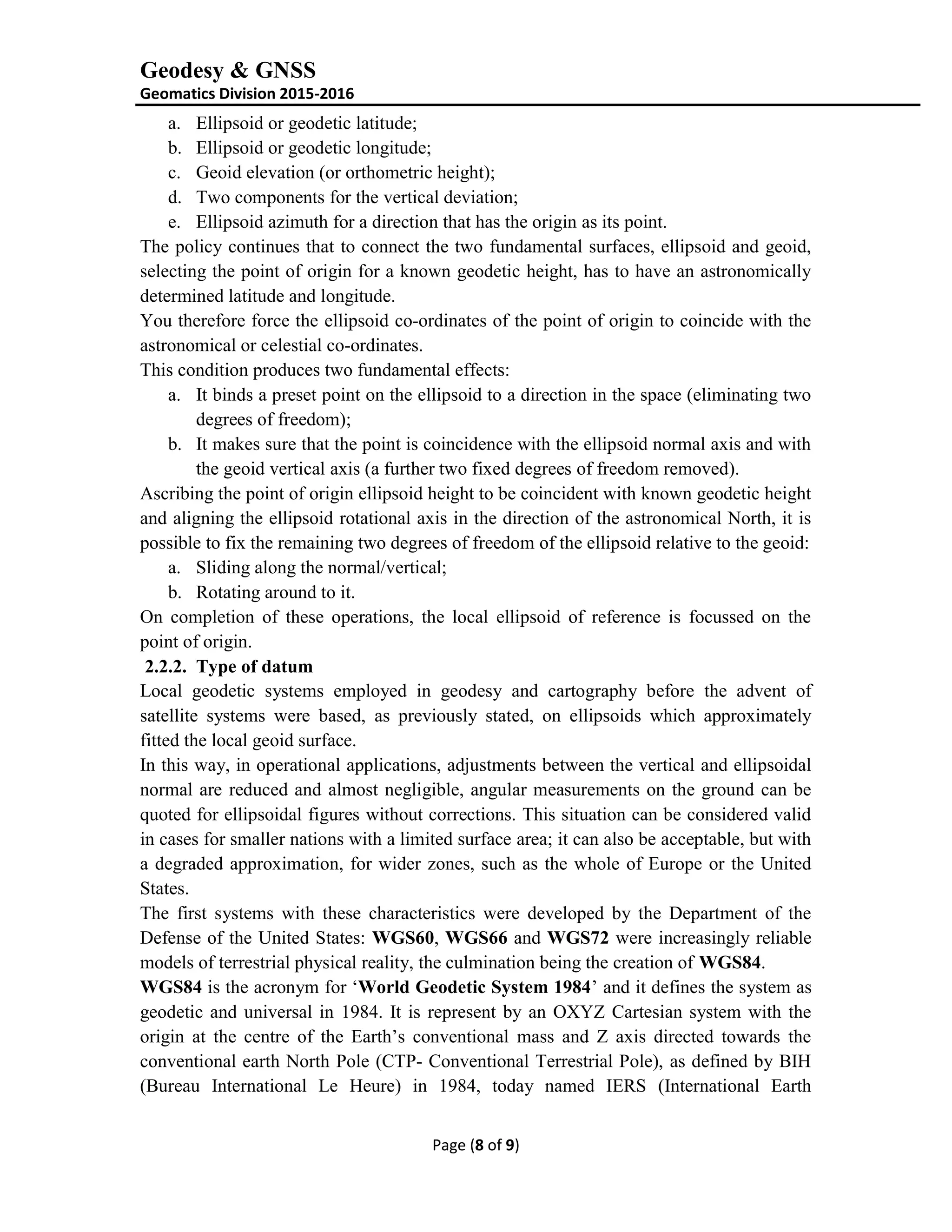 inroduction to geodesy | PDF