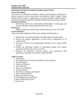 inroduction to geodesy | PDF