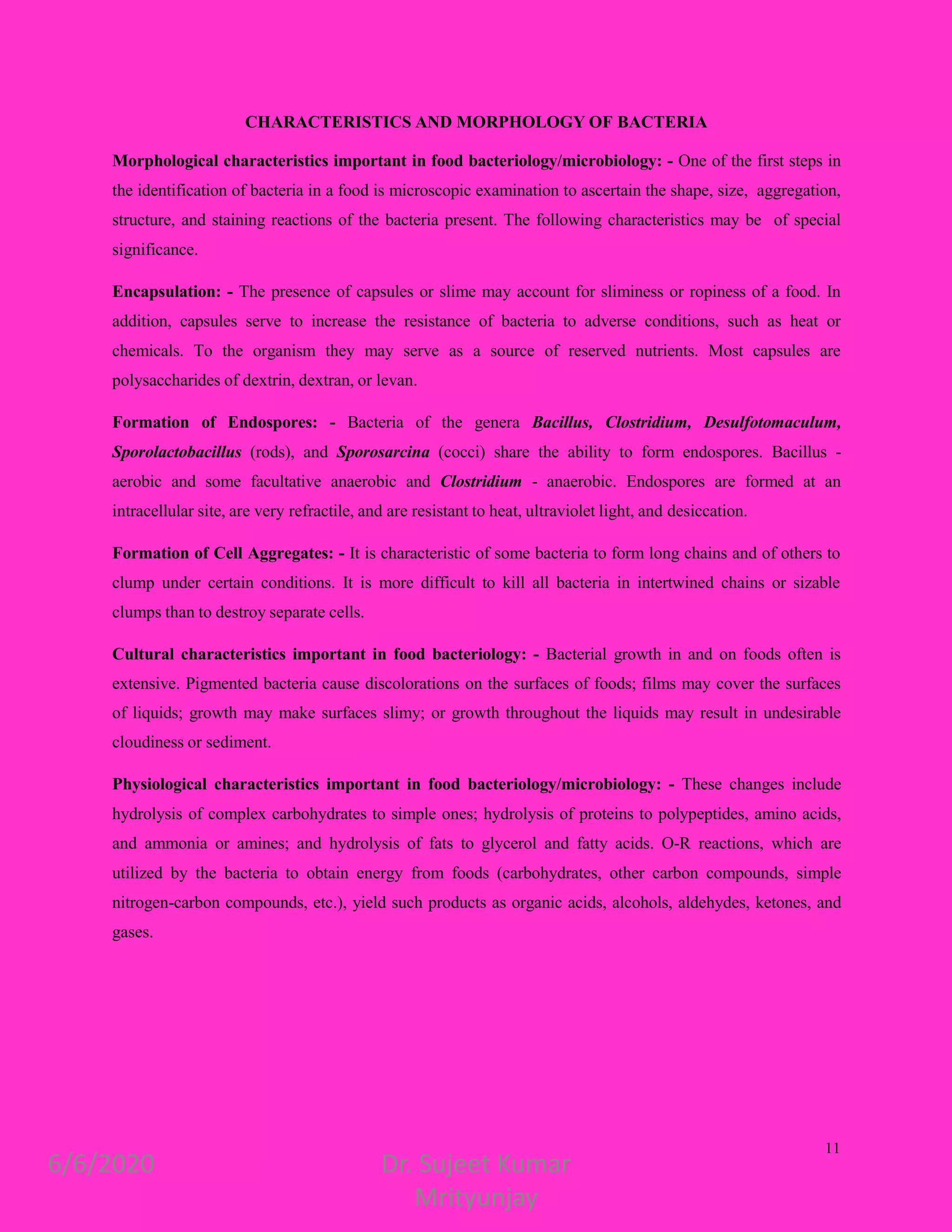 Introduction and growth of microorganisms in food | PPT