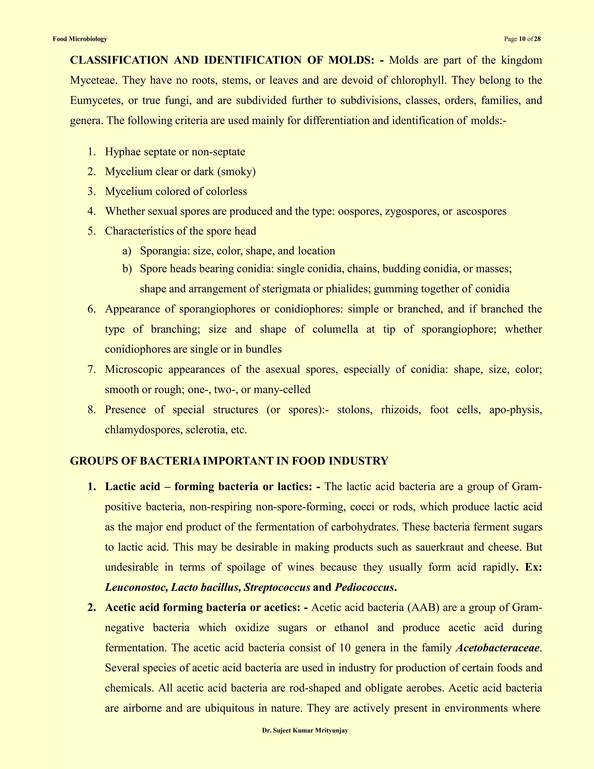 General characteristics, classification and identification of yeasts ...