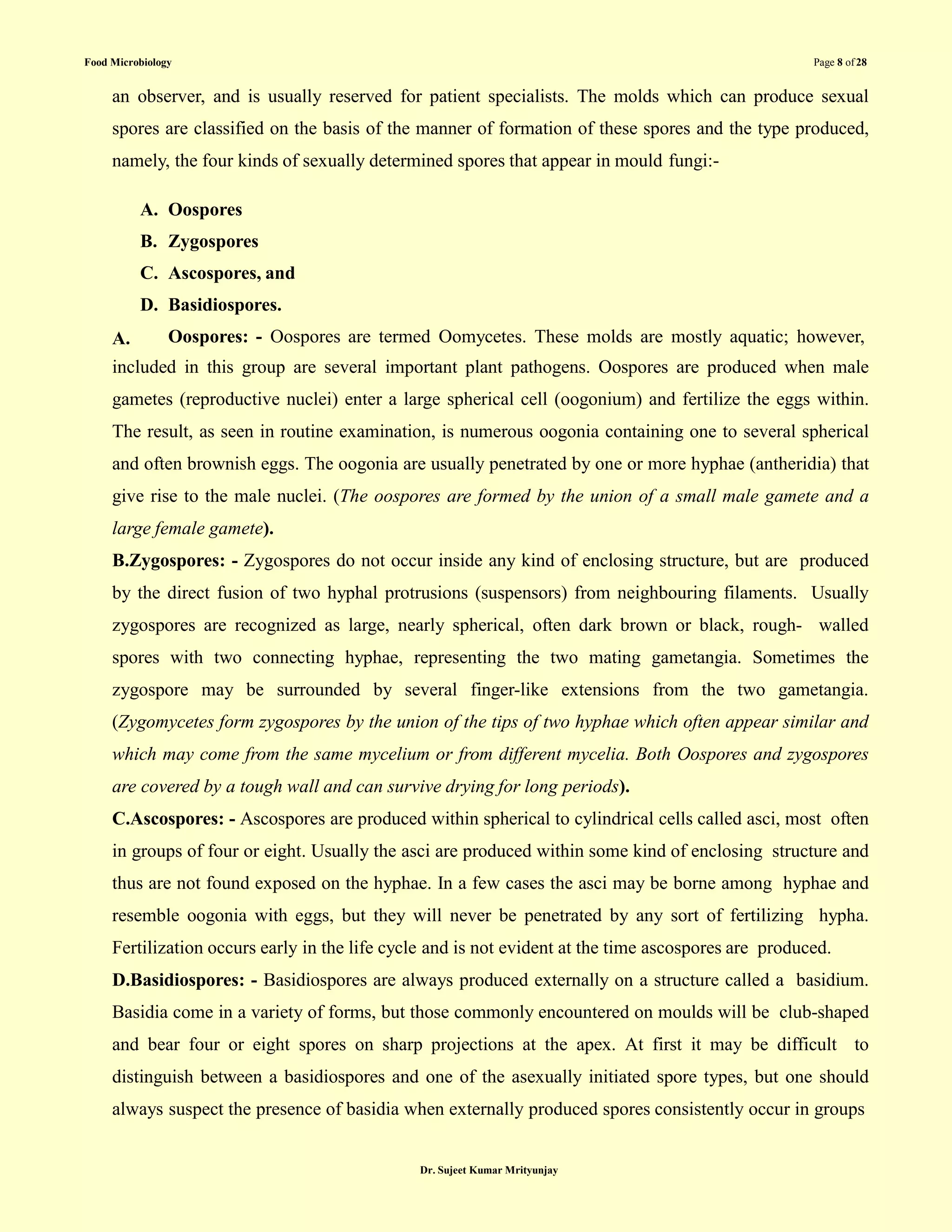 General characteristics, classification and identification of yeasts ...