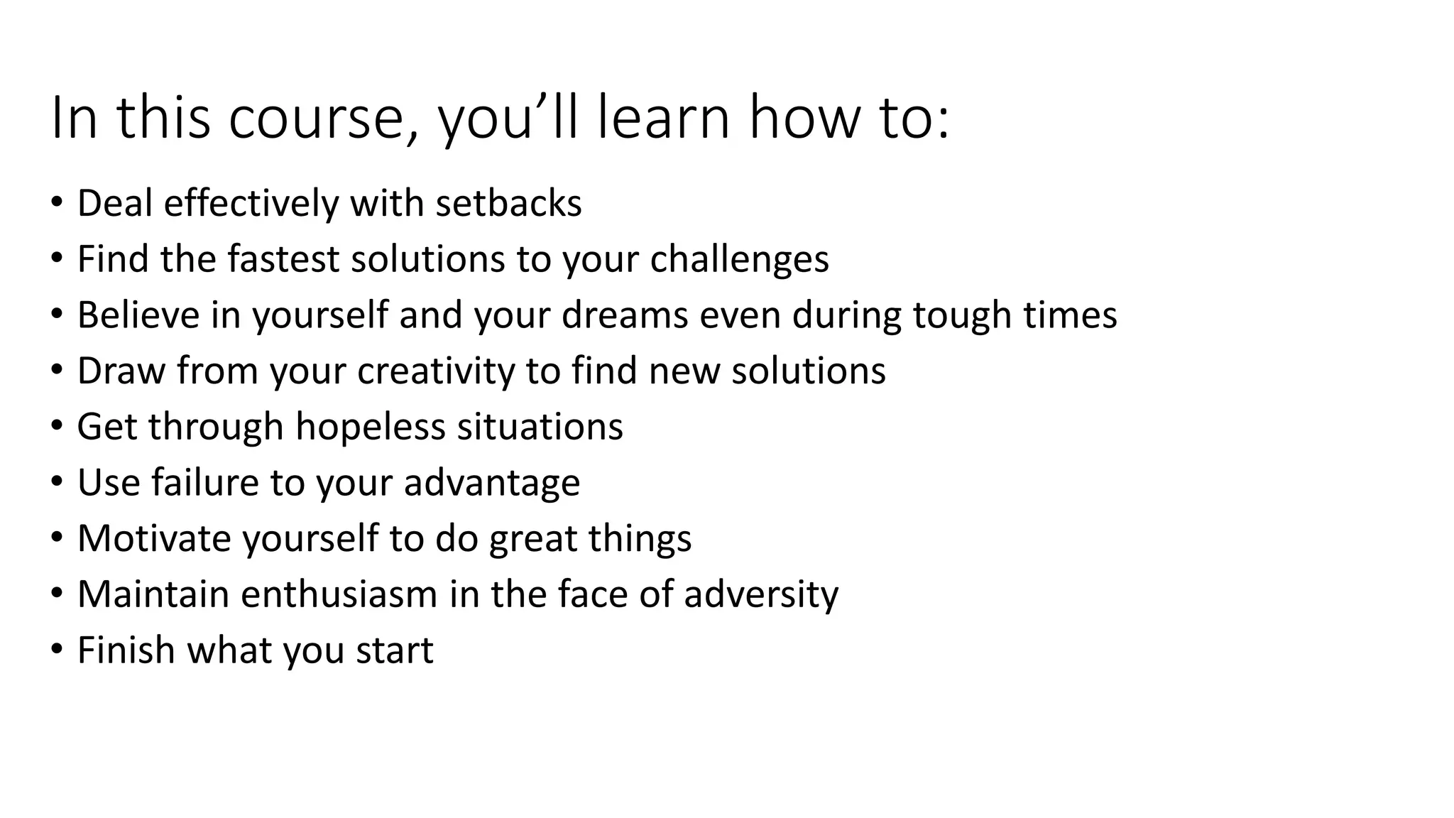 Welcome to Your Overcome Obstacles Training Course | PPT Welcome to Your Overcome Obstacles Training Course | PPT
