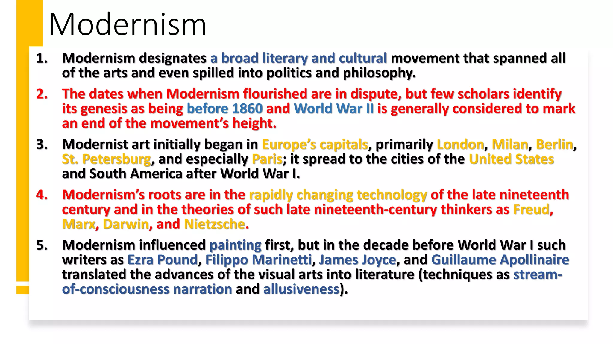 the main cultural movements in the west | PDF