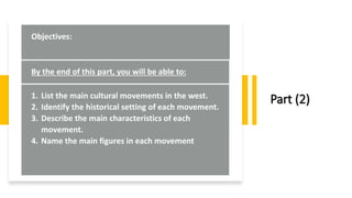 the main cultural movements in the west | PDF