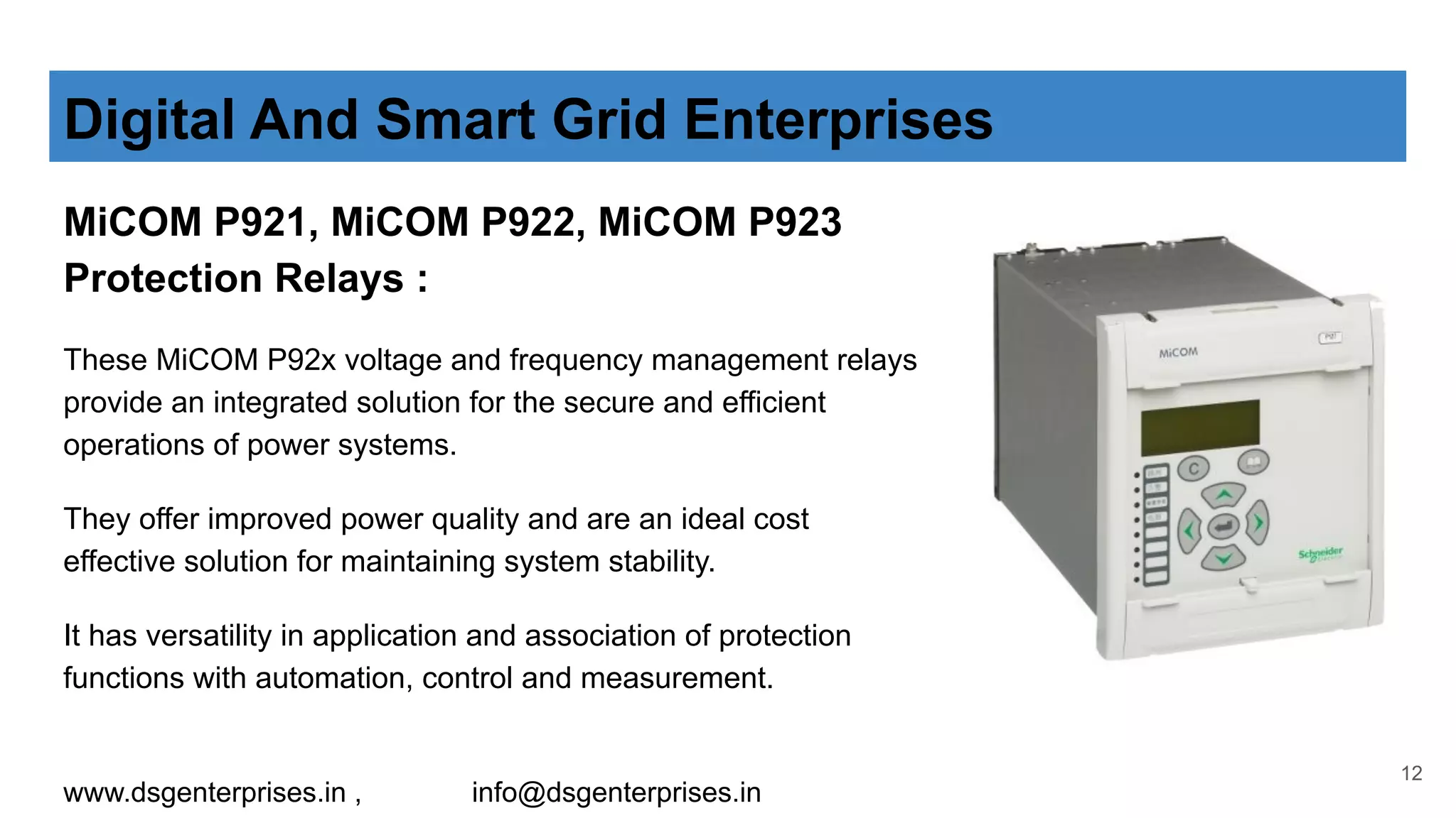 Schneider Micom Numerical relays | PDF