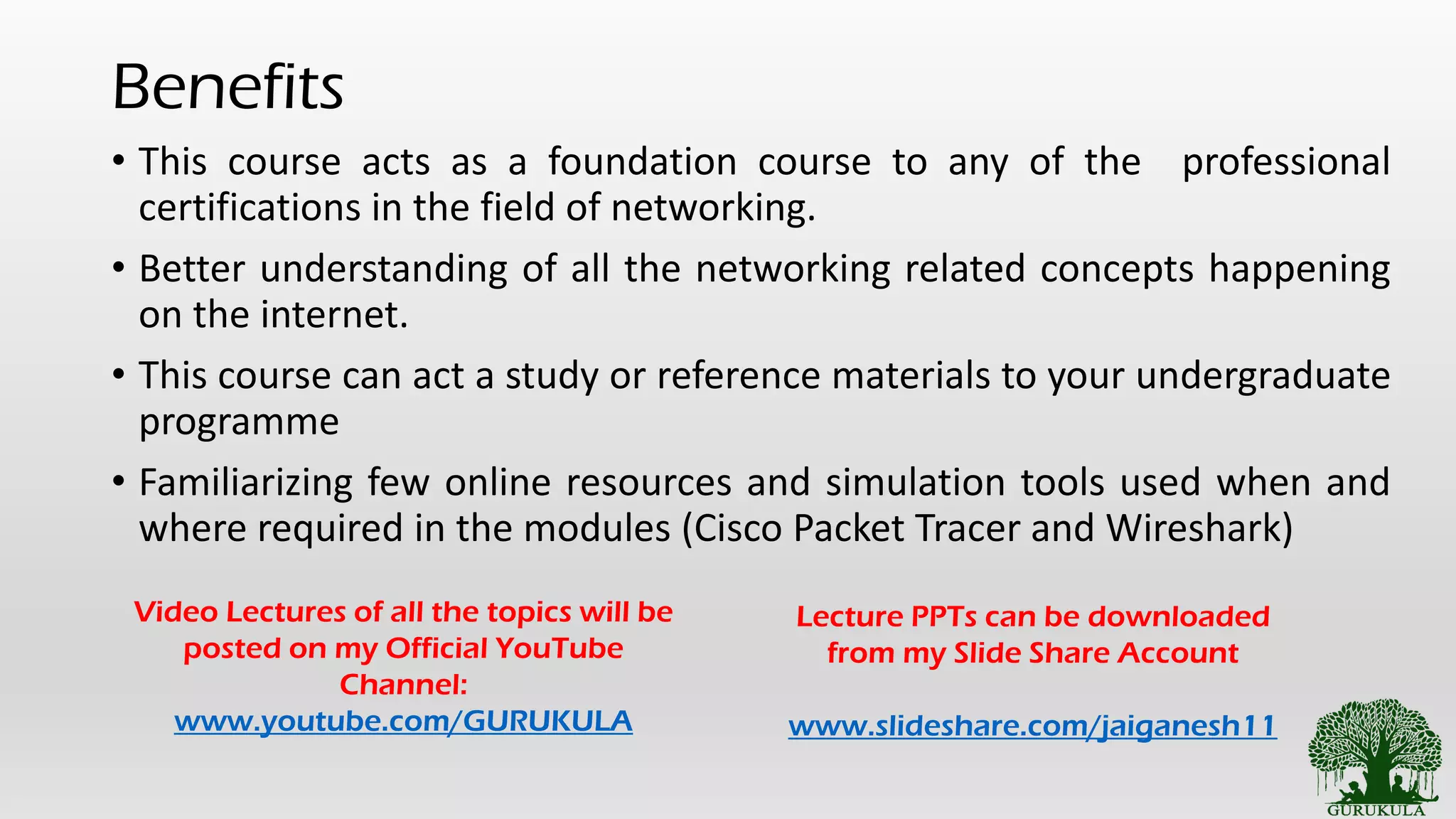 1. introduction to communication networks subject introduction | PDF