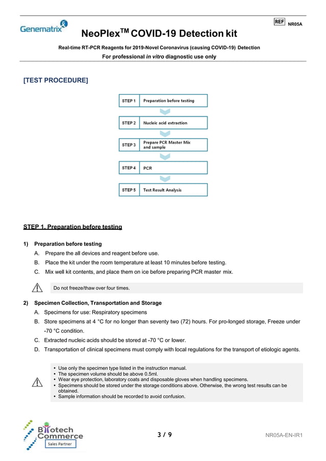 neoplex pcr test kit [genematrix] neo_plex covid-19 detection kit ...