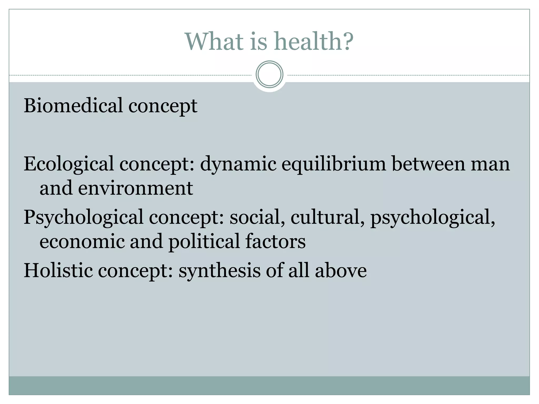1. concept of health | PPTX