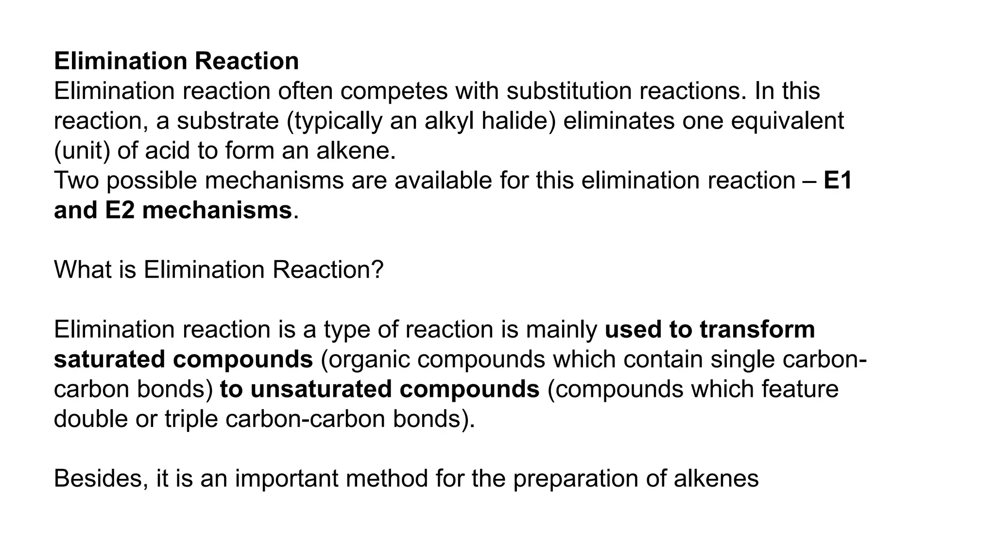 1. elimination reaction in brief | PPT