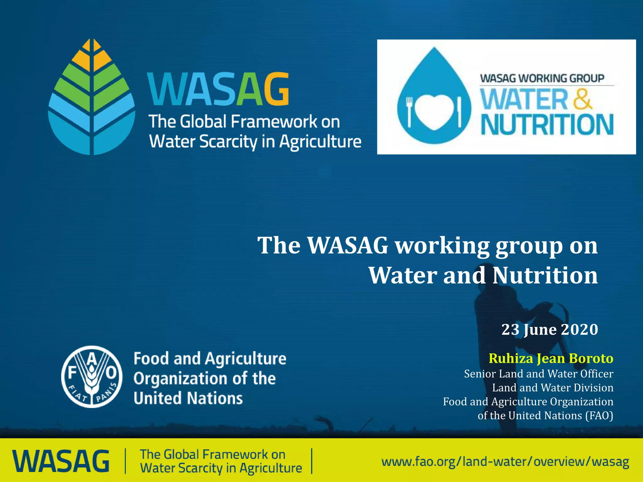 The WASAG Working Group on Water and Nutrition | PPTX