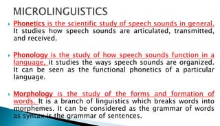 Linguistics and its classification | PPTX | Science