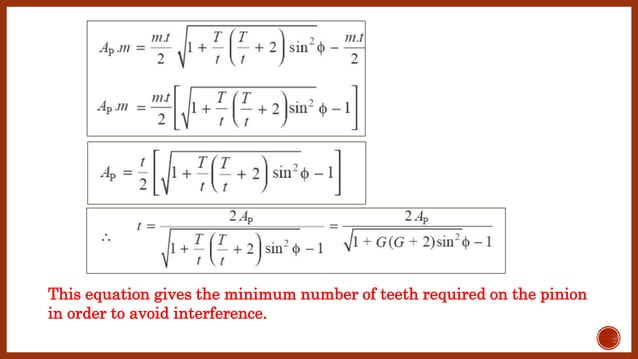 1.6 interference in gears | PPTX
