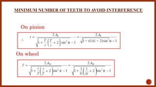 1.6 interference in gears | PPTX