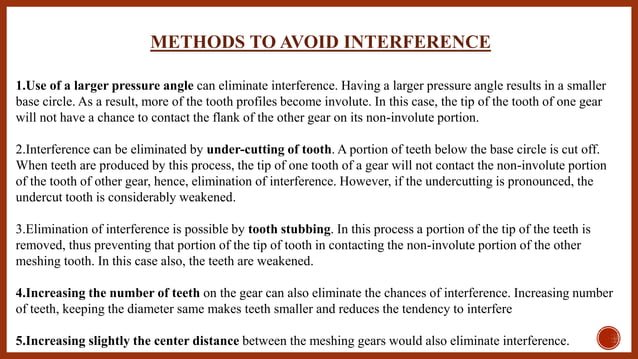 1.6 interference in gears | PPTX