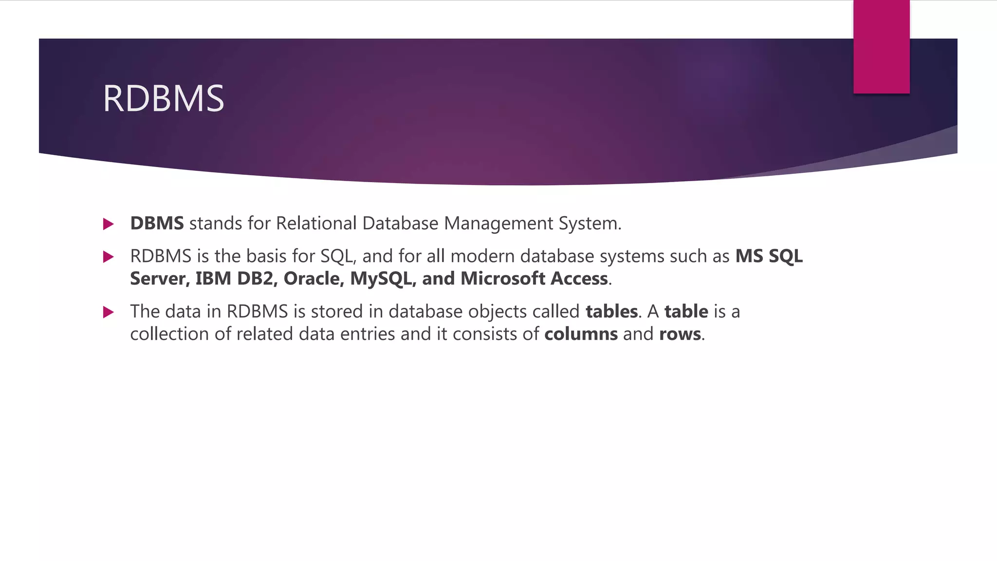 Introduction to SQL | PPT