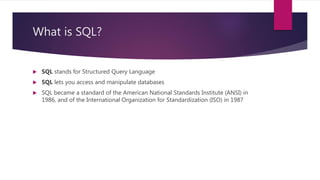 Introduction to SQL | PPT