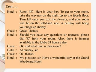 ENGLISH FOR HOTEL: WELCOMING AND GREETING EXPRESSION | PPT