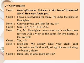 ENGLISH FOR HOTEL: WELCOMING AND GREETING EXPRESSION | PPT