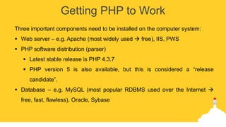 1. introduction to php and variable | PPT