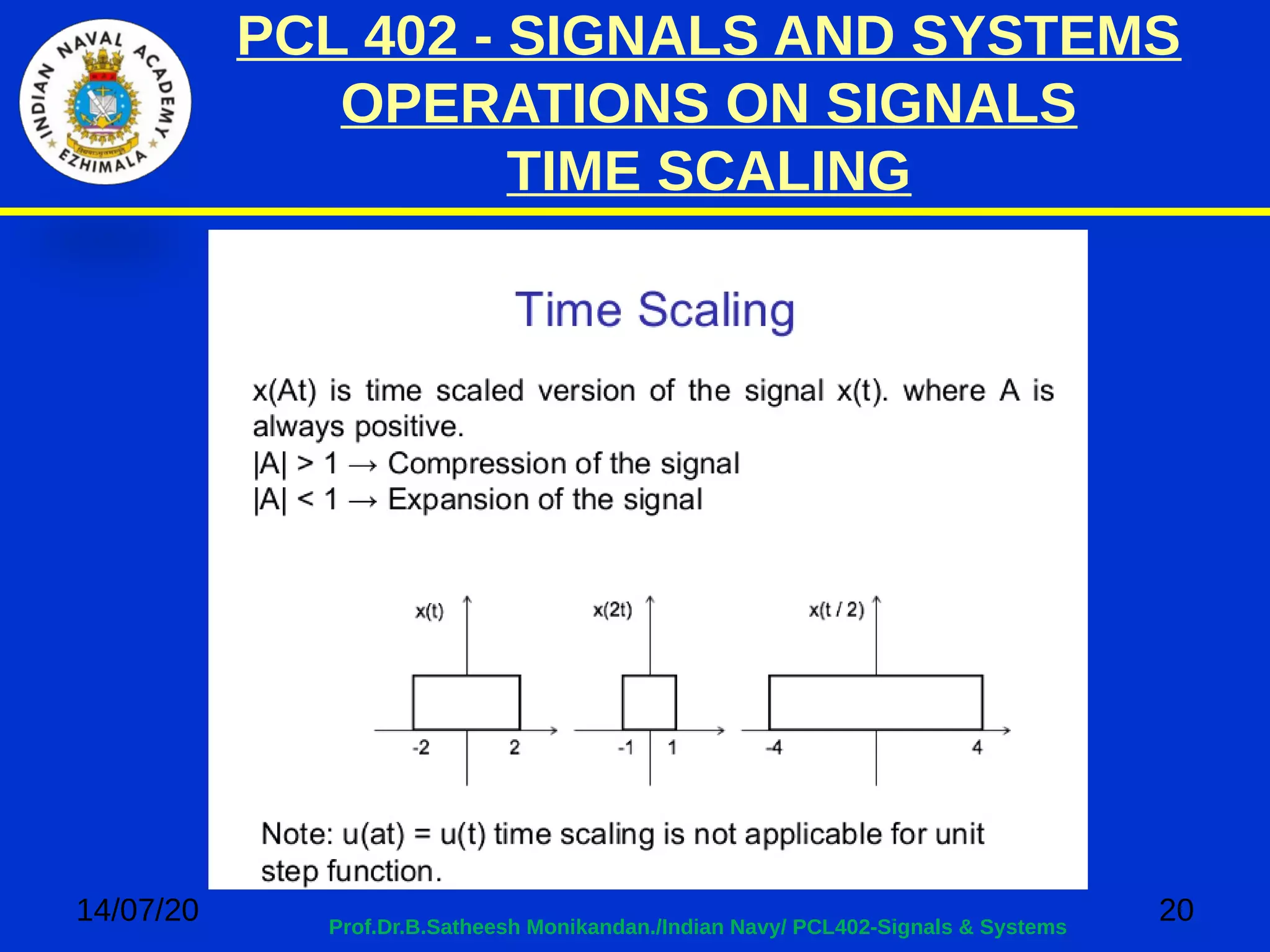 1.1.Operations on signals | PDF