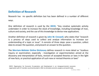 1.1 definition and types of research-qualities of good research | PPT