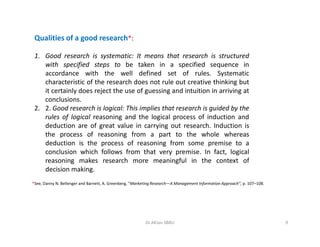 1.1 definition and types of research-qualities of good research | PPT