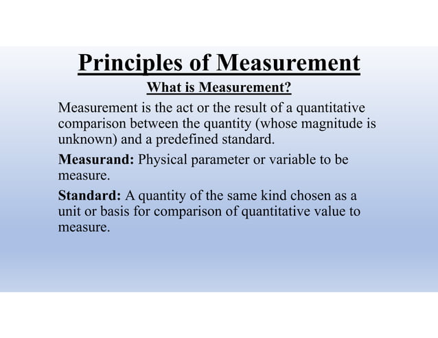 1. principles of measurement | PDF