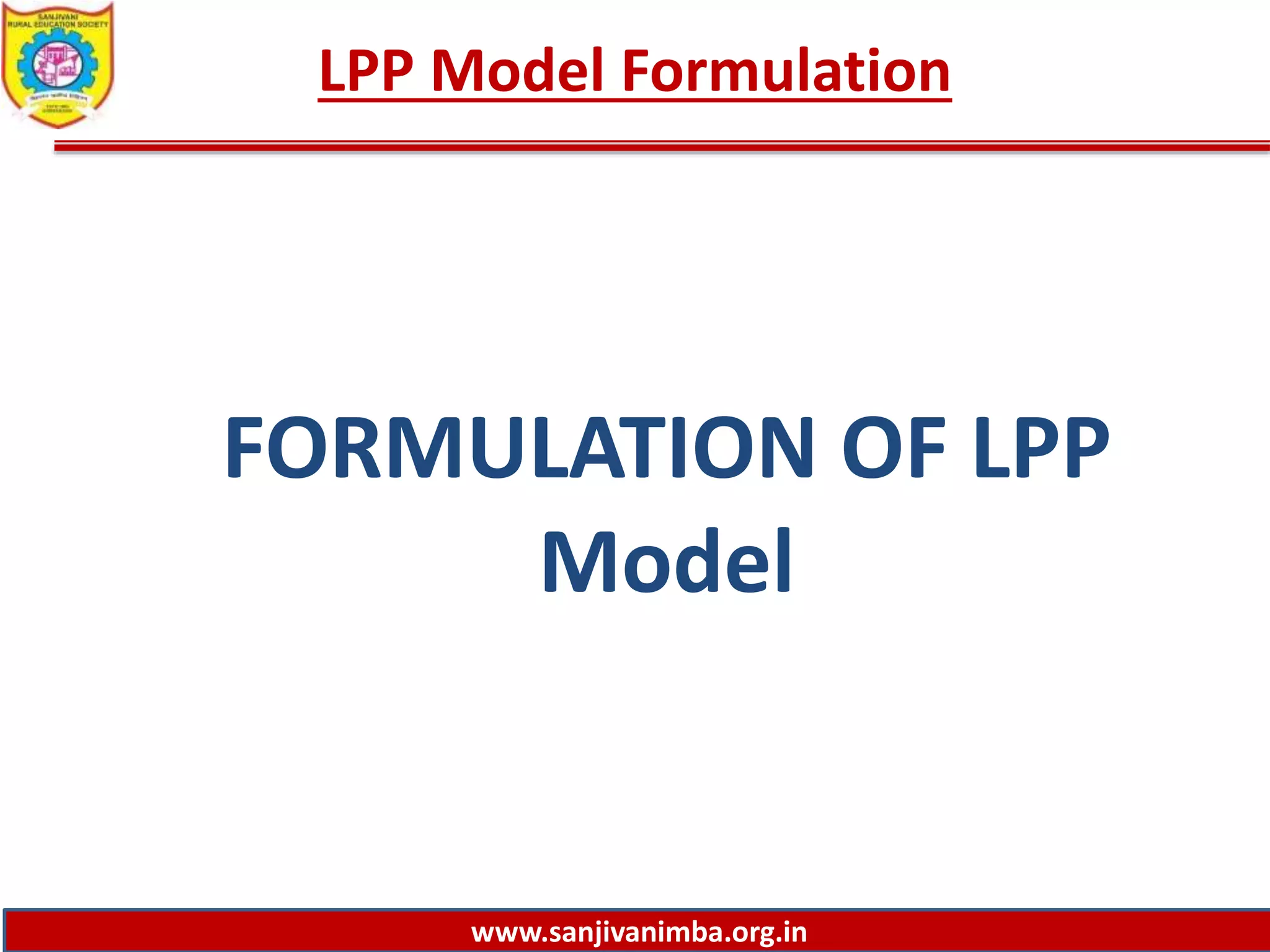 1.1 ds introduction to linear programing problem | PPT