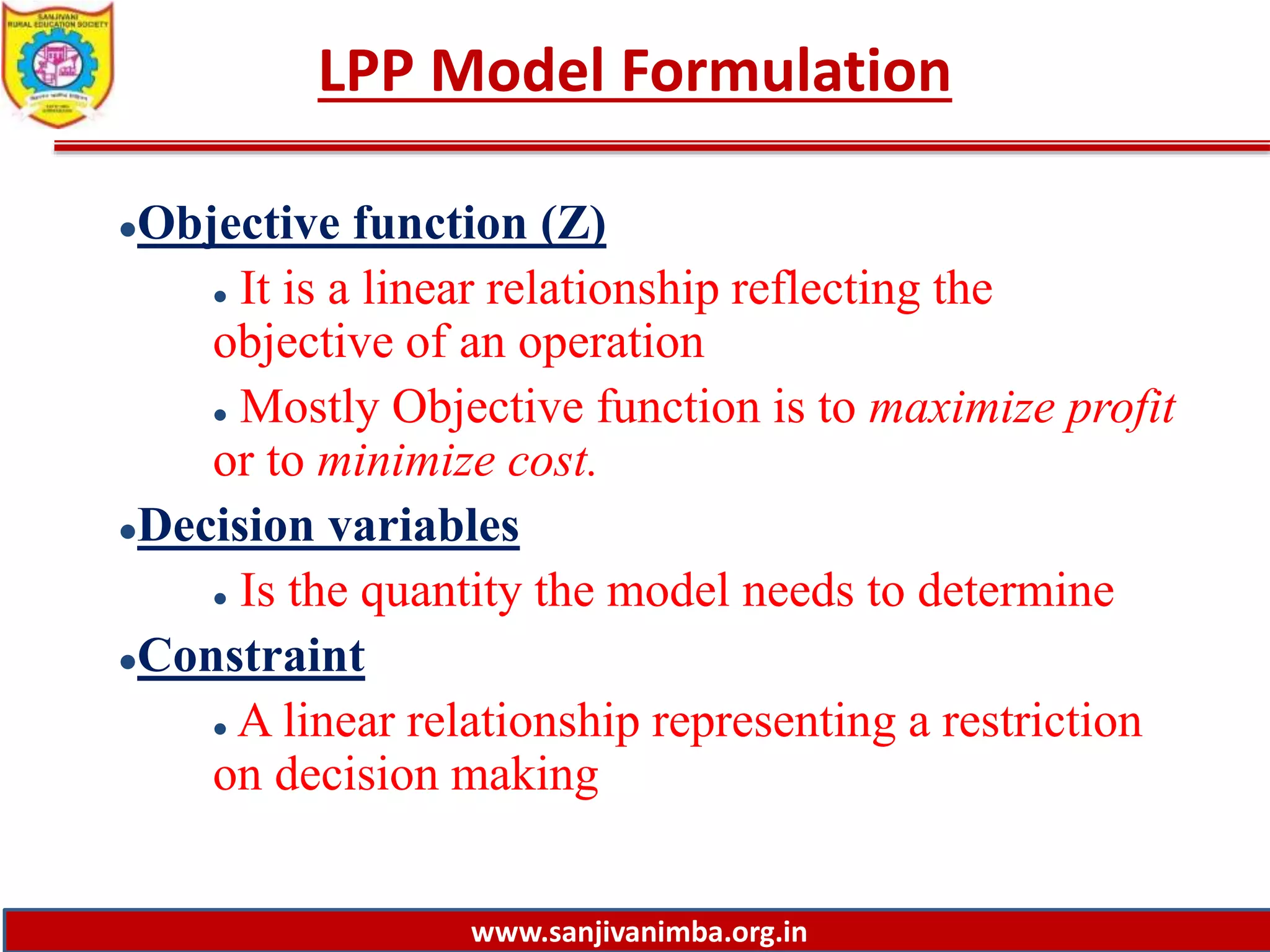 11 Ds Introduction To Linear Programing Problem Ppt