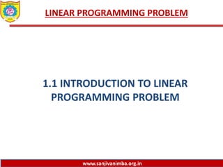 1.1 ds introduction to linear programing problem | PPT | Free Download