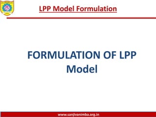 1.1 ds introduction to linear programing problem | PPT