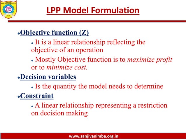 1.1 ds introduction to linear programing problem | PPT