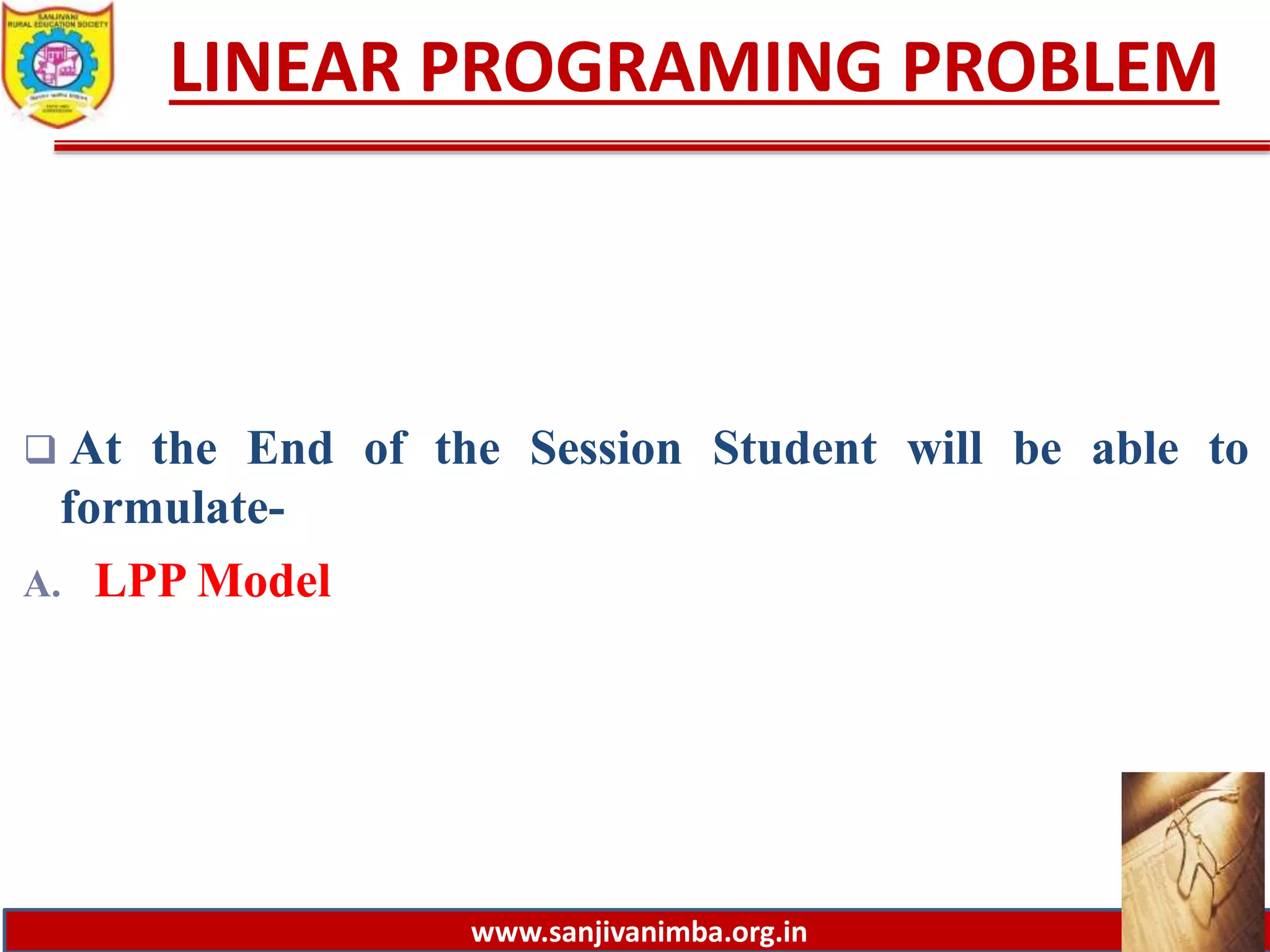 1.2 ds formulation of lpp model | PPT
