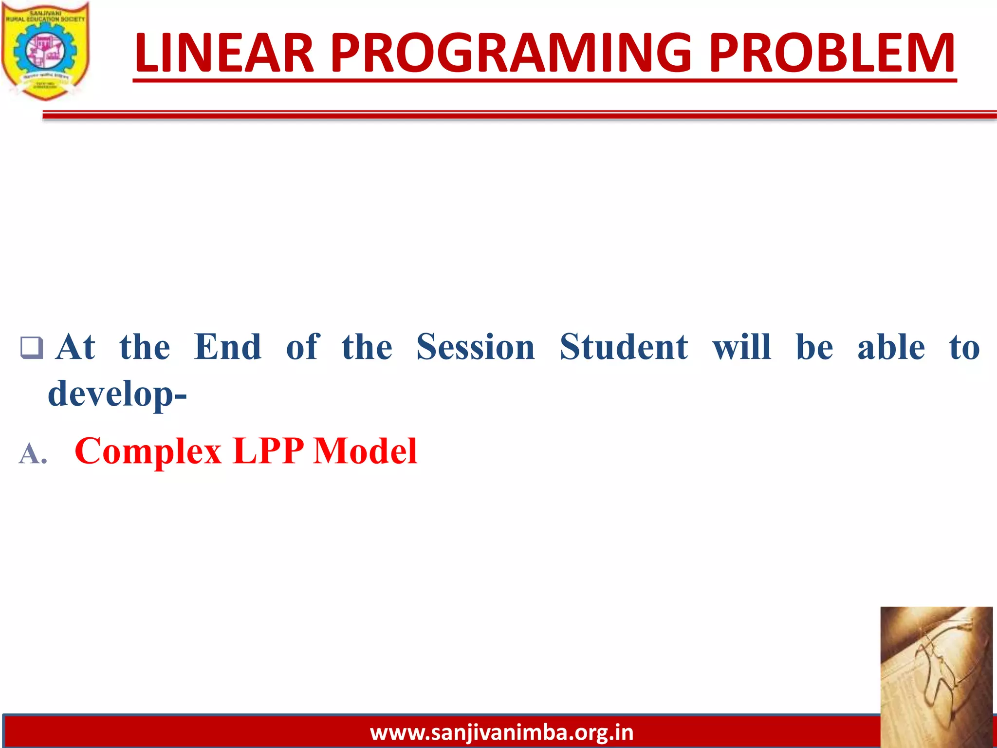 1 4 Ds Case 2 Lpp Model Formulation Ppt