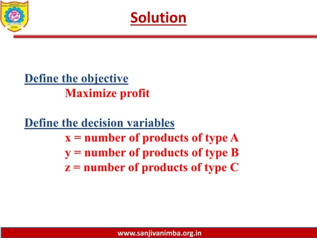 1 4 Ds Case 2 Lpp Model Formulation Ppt