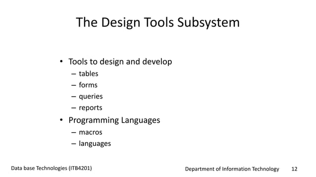 Database system structure | PPTX | Databases | Computer Software and Applications