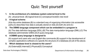 Database system structure | PPTX | Databases | Computer Software and Applications