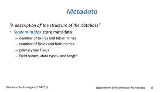 Database system structure | PPTX