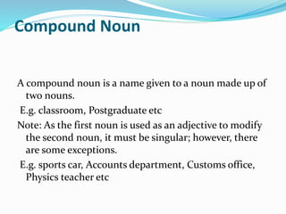 1.1 grammar and noun | PPT | Chemistry | Science