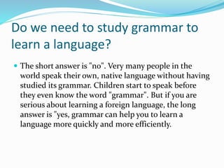 1.1 grammar and noun | PPT