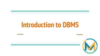 Introduction to DBMS | PPTX | Databases | Computer Software and ...