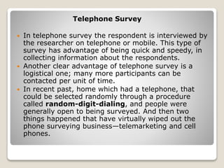 Survey research and Sampling | PPT