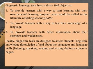 ASSESSMENT: TESTING, ASSESSMENT, AND EVALUATION IN TEACHING (I) | PPT