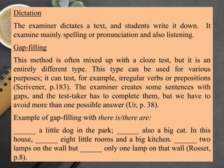 ASSESSMENT: TESTING, ASSESSMENT, AND EVALUATION IN TEACHING (I) | PPT