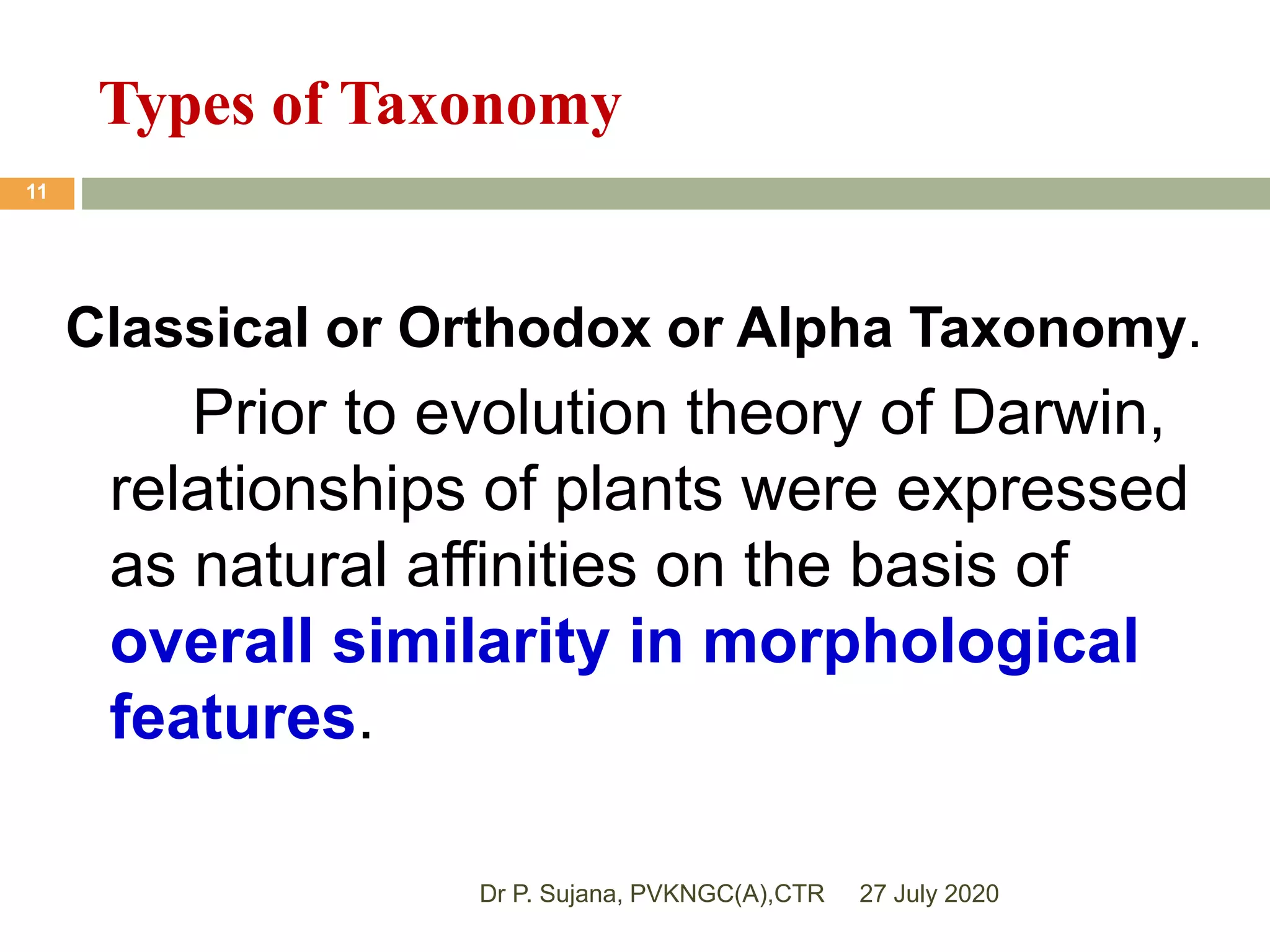 1.unit lesson 1- Introduction to plant taxonomy | PPTX