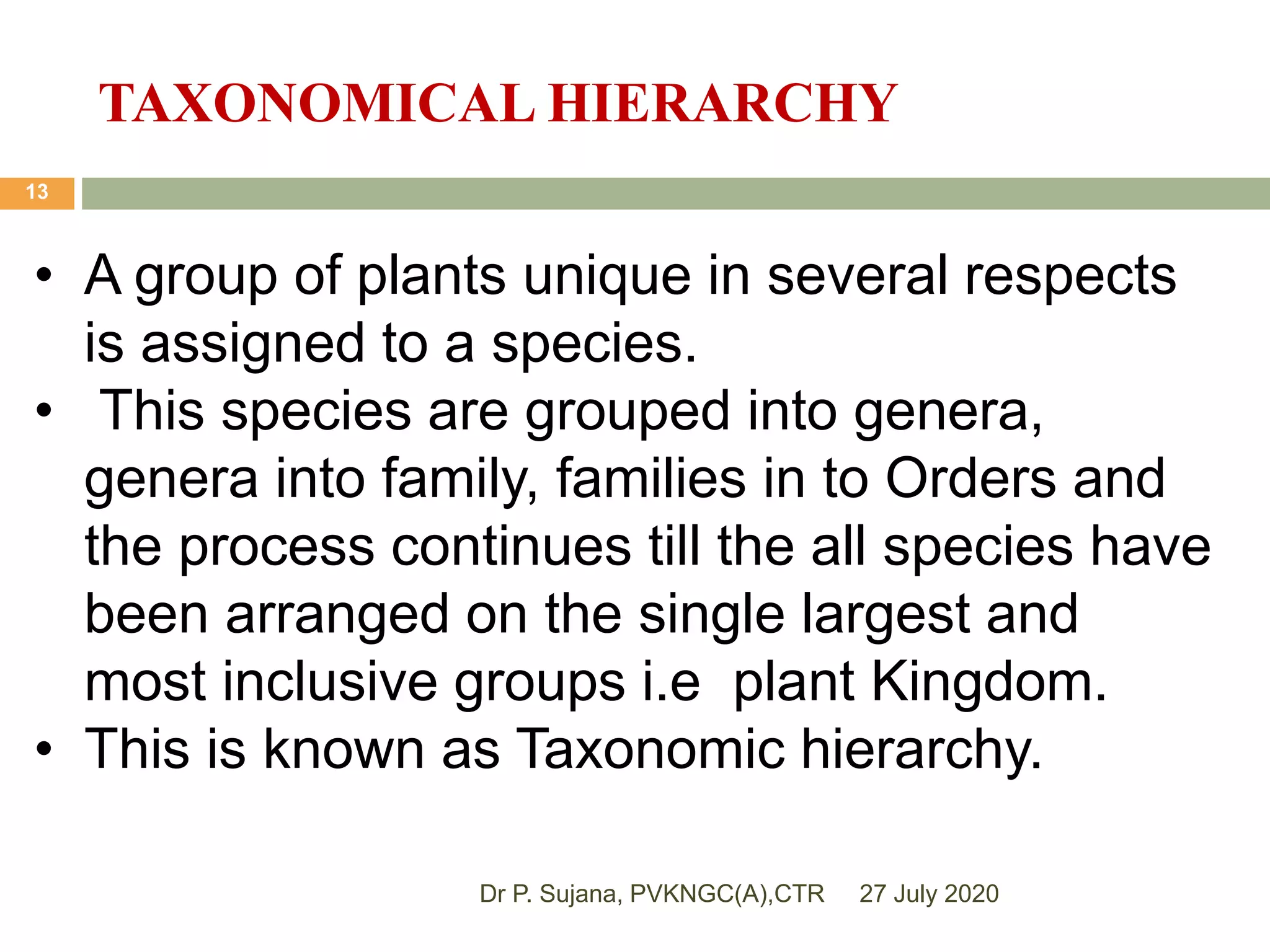 1.unit lesson 1- Introduction to plant taxonomy | PPTX